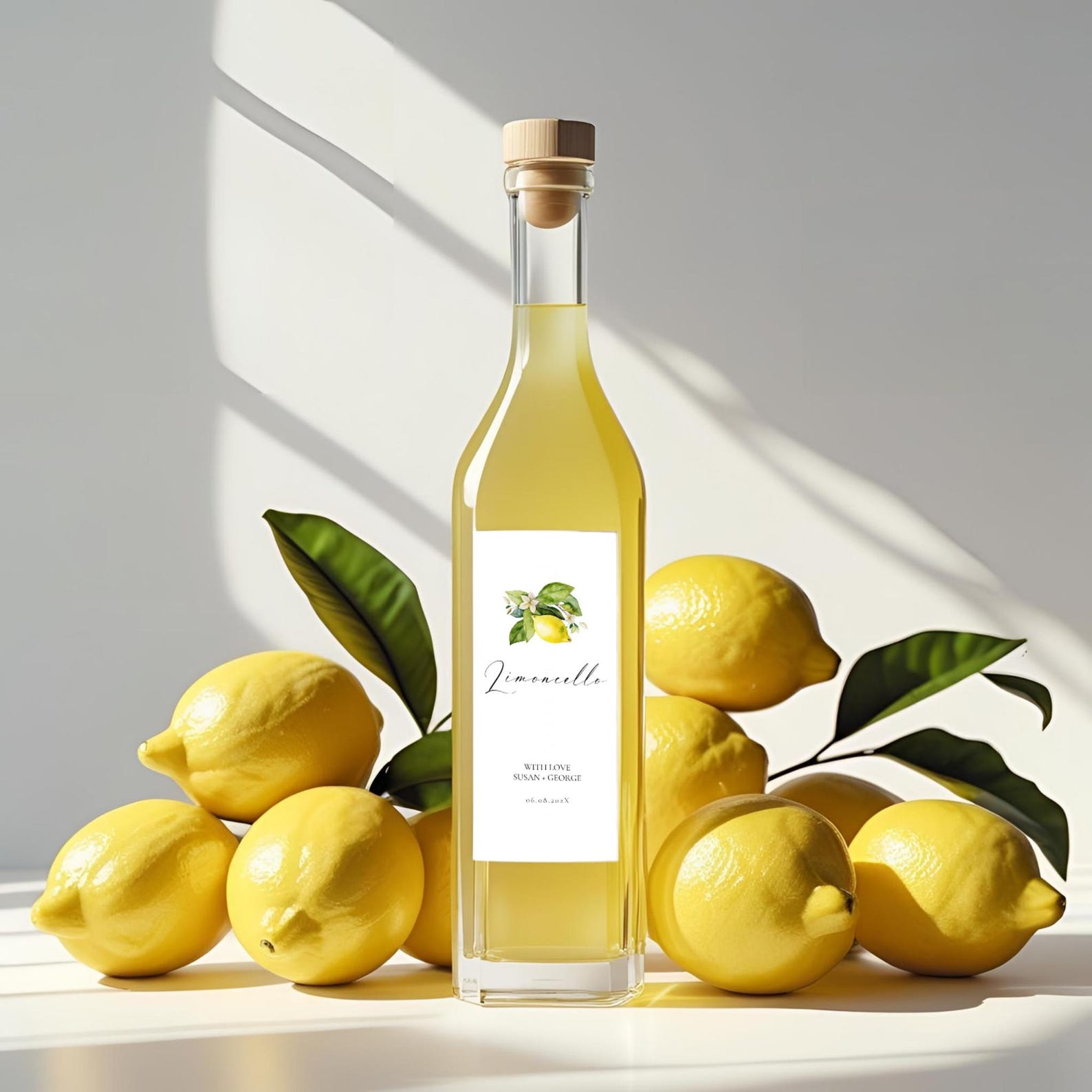 Limoncello Bottle Labels, Custom Wedding Favor Tags, Personalized Gift ...