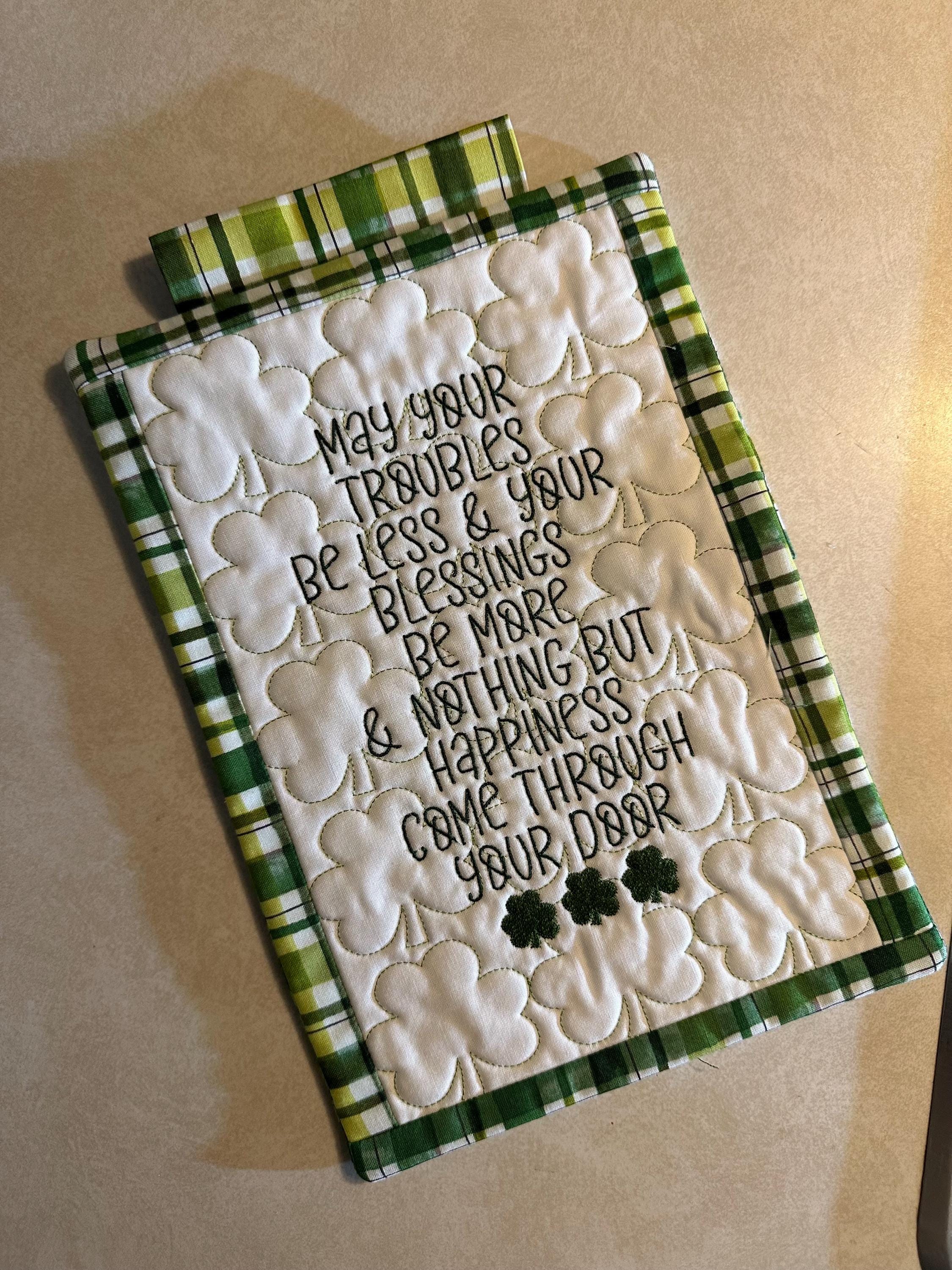 Irish Blessing Mini Quilt - Etsy
