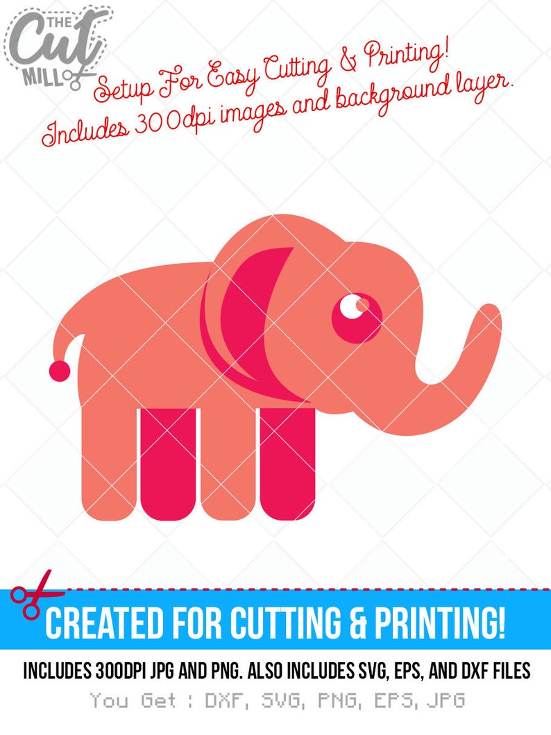 Elephant Svg Cut File Cartoon Elephant Dxf Svg Jpg Png Ai - Etsy Hong Kong