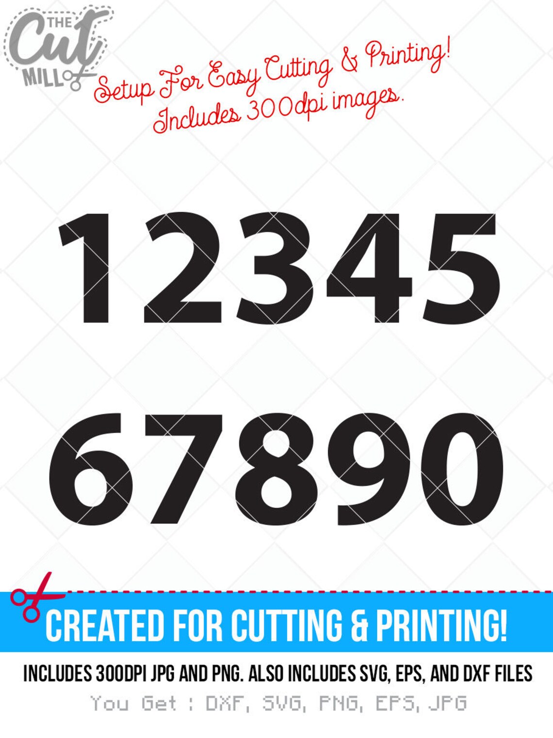 Numbers svg cut file numbers dxf svg jpg png ai cutting | Etsy