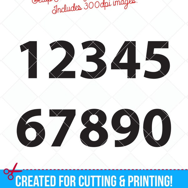 Numbers Svg - Etsy