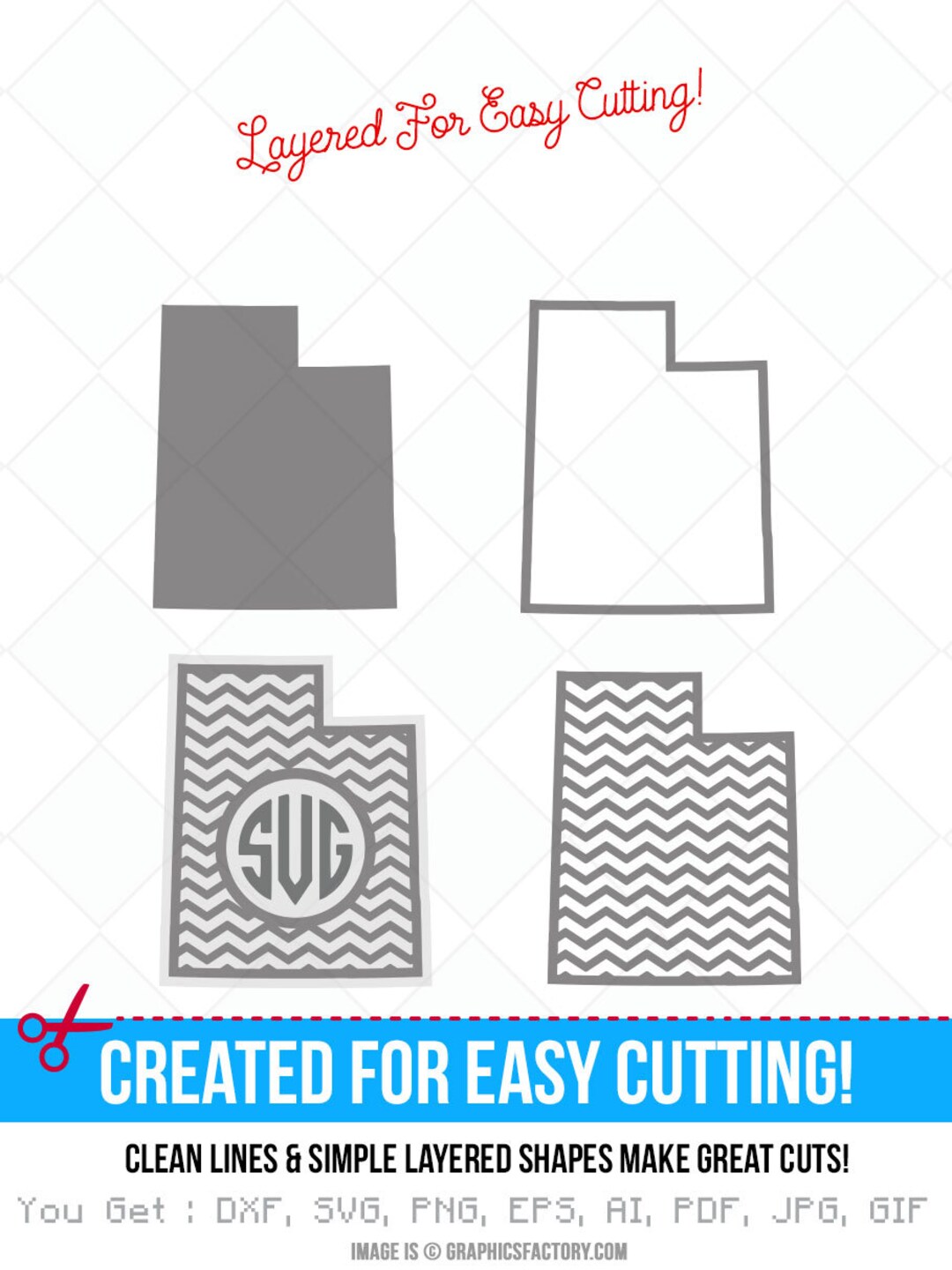 Utah Svg, Utah Dxf, State Svg, Jpg, Png, Eps, Ai Cutting Files, Clip ...