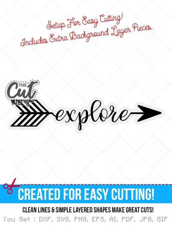 Explorer svg explorer dxf flèche jpg png eps fichiers de - Etsy France