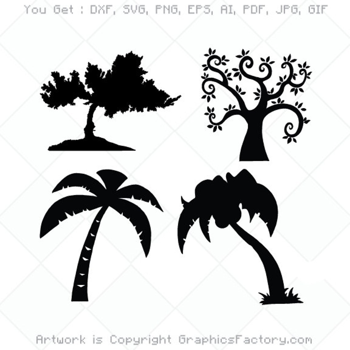 Tree SVG Cutting Files SVG Cut Table Design Svg Dxf Png - Etsy