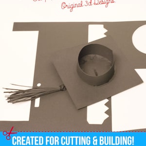 Graduation Cap and Tassel 3d Svg Template, 3d Dxf, Original Svg Cutting ...