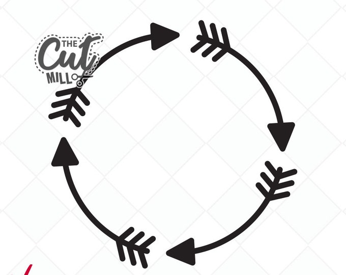 Arrow Frame Svg, Circle Arrow Dxf, Arrow Border Svg, Jpg, Png, Eps, Ai ...
