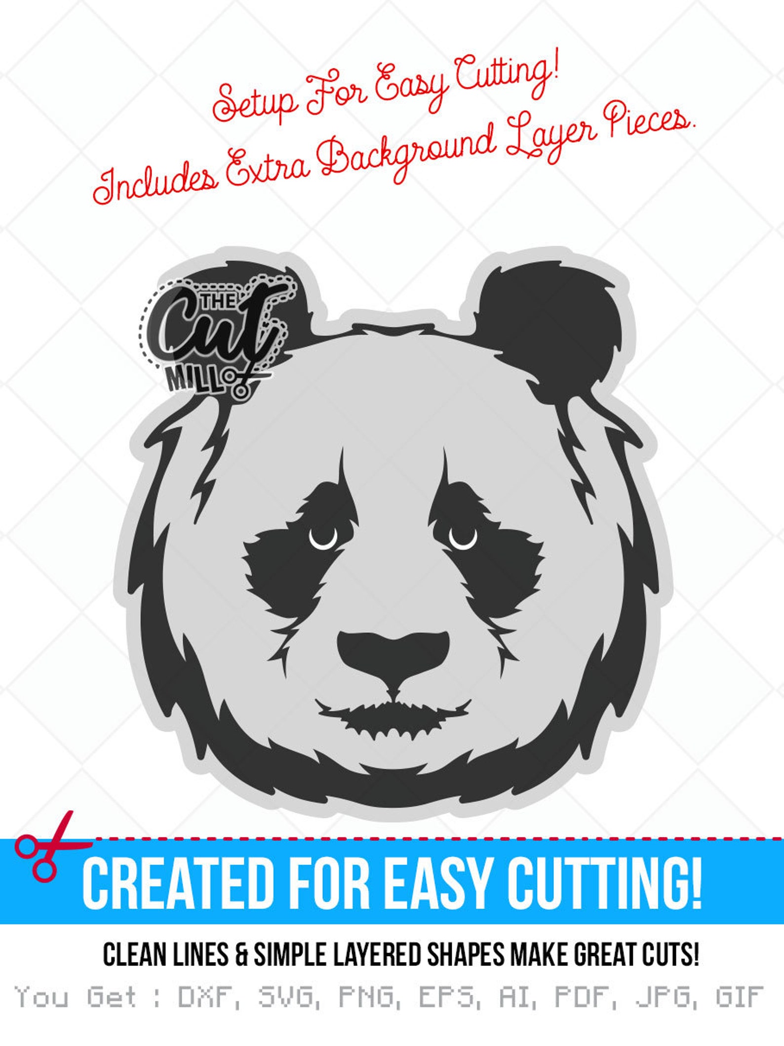 Panda svg oso panda svg dxf pandas clipart archivos de - Etsy España