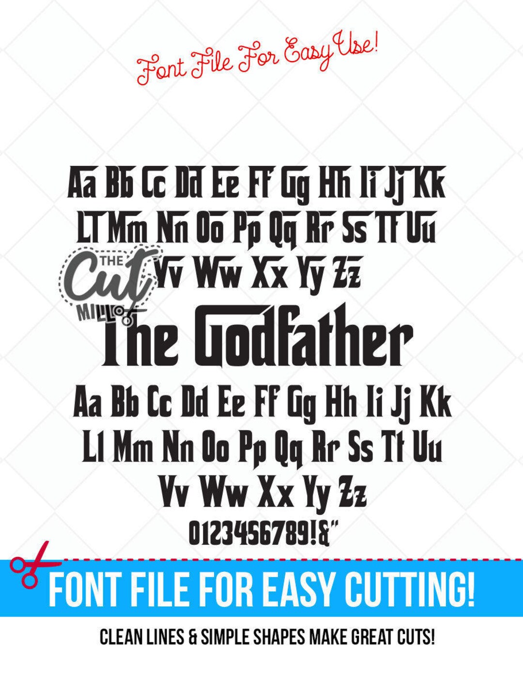 Godfather Inspired Svg Font, Svg Letters, Godfather Svg Cut Files ...