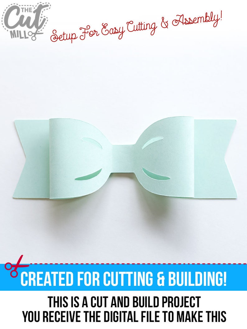 3d Bow Svg Template 3d Bow Dxf Original Svg Cutting Files - Etsy