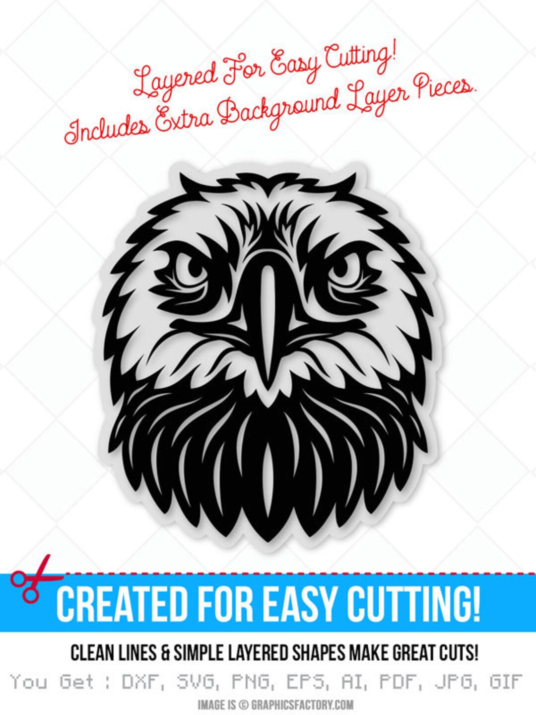 Eagle Head Svg, Bird DXF, Cutting Files, Clip Art, Printable Arrows ...