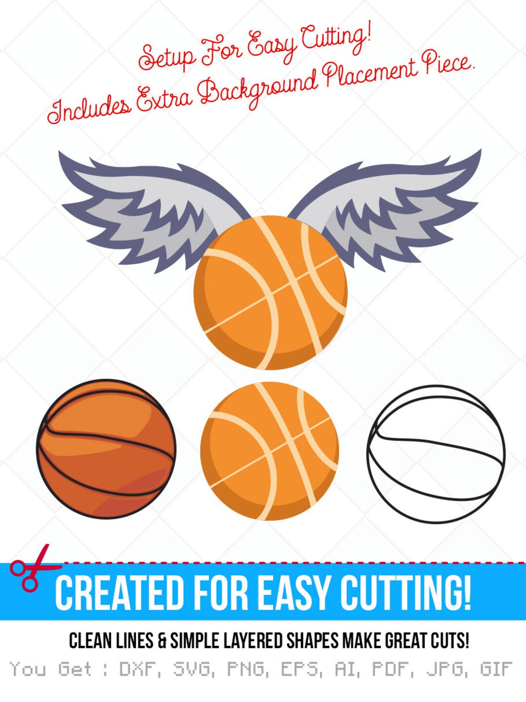 Basketball Svg, Basketball Dxf, Jpg, Png, Eps, Ai Cutting Files, Clip ...