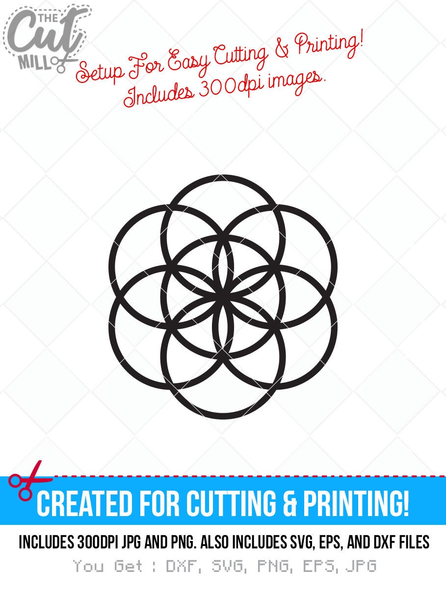 Flower of life svg flower of life bundle dxf svg designs | Etsy