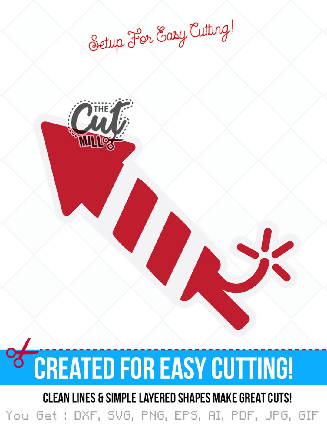 4th of July Fireworks Svg, Rocket DXF, Cutting Files, Clip Art ...