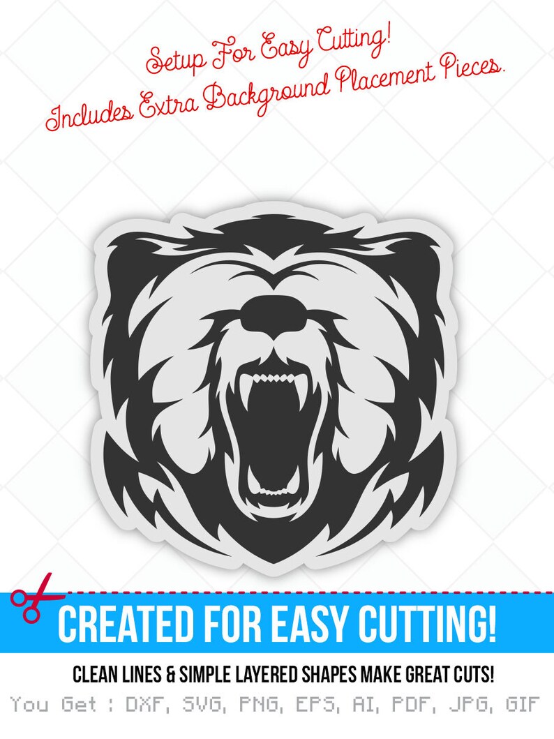 Ours de svg ours dxf svg animal jpg png eps fichiers de - Etsy France