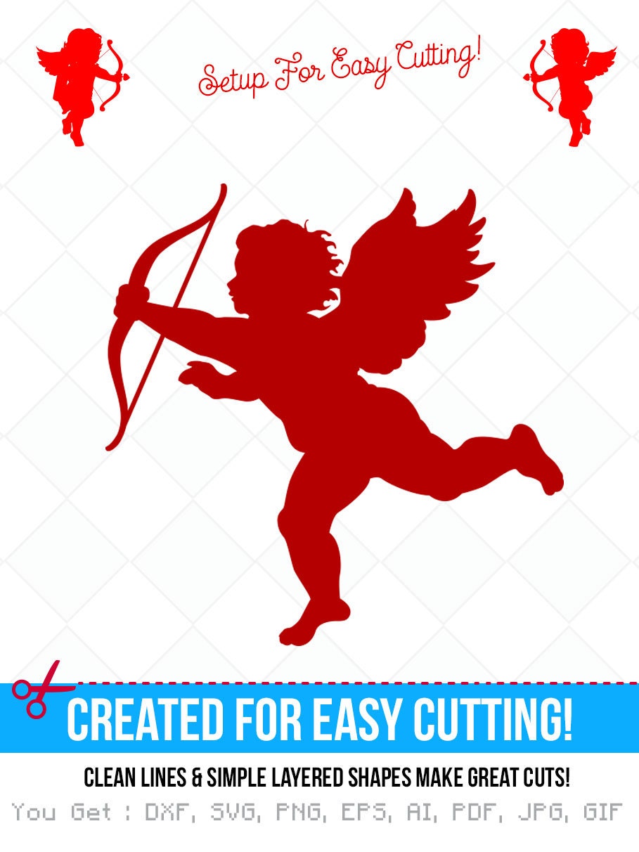 Cupid SVG Cupid DXF Cutting Files Cupid Clipart Cupid - Etsy