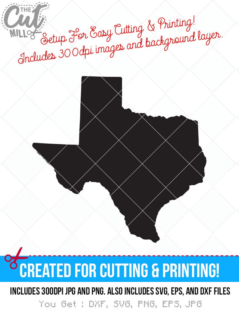 Texas Svg Cut File Texas Dxf Svg Jpg Png Ai Cutting - Etsy