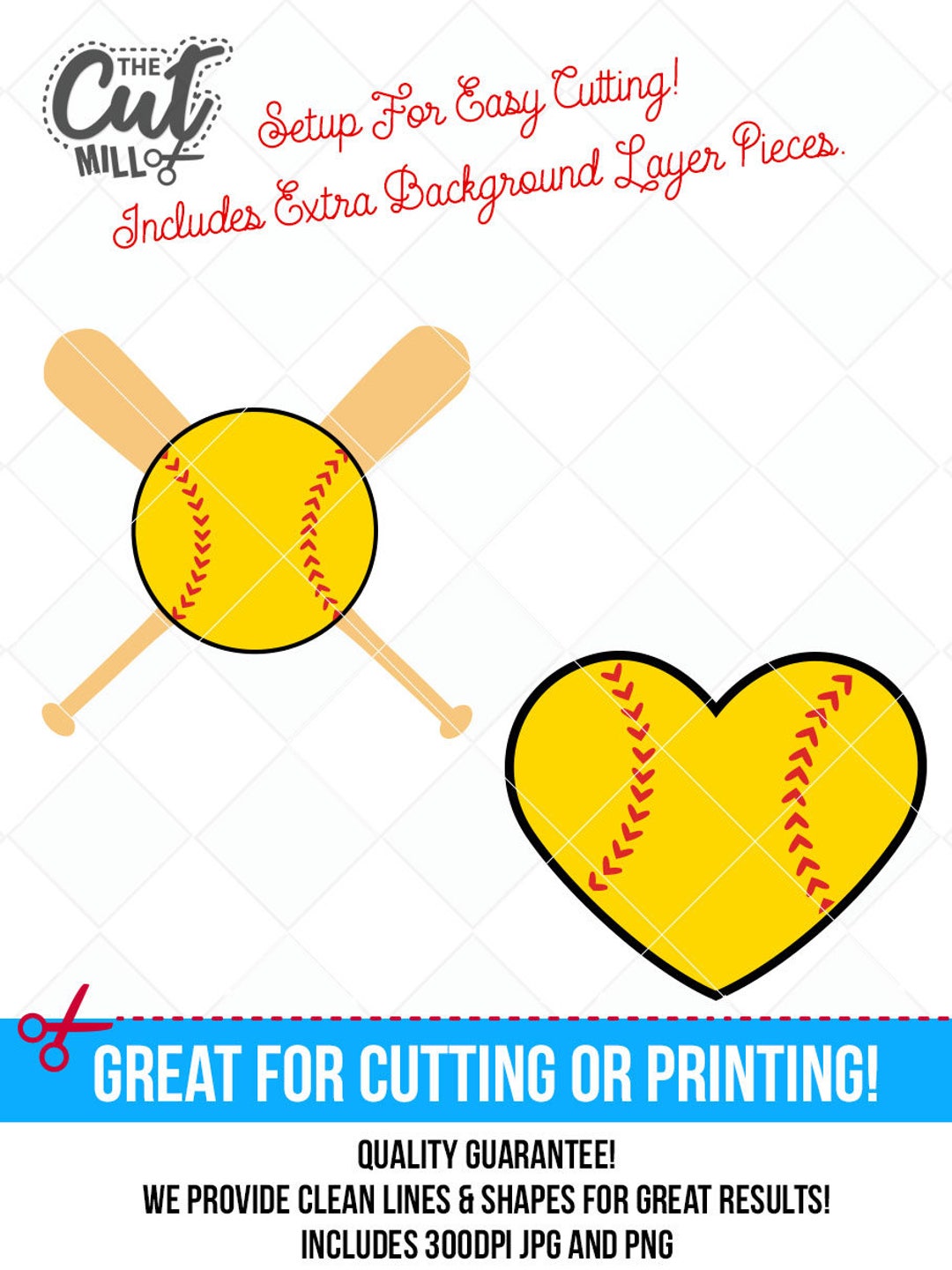 Softball Svg Softball Love Dxf Cut File Cutting Files Clip - Etsy
