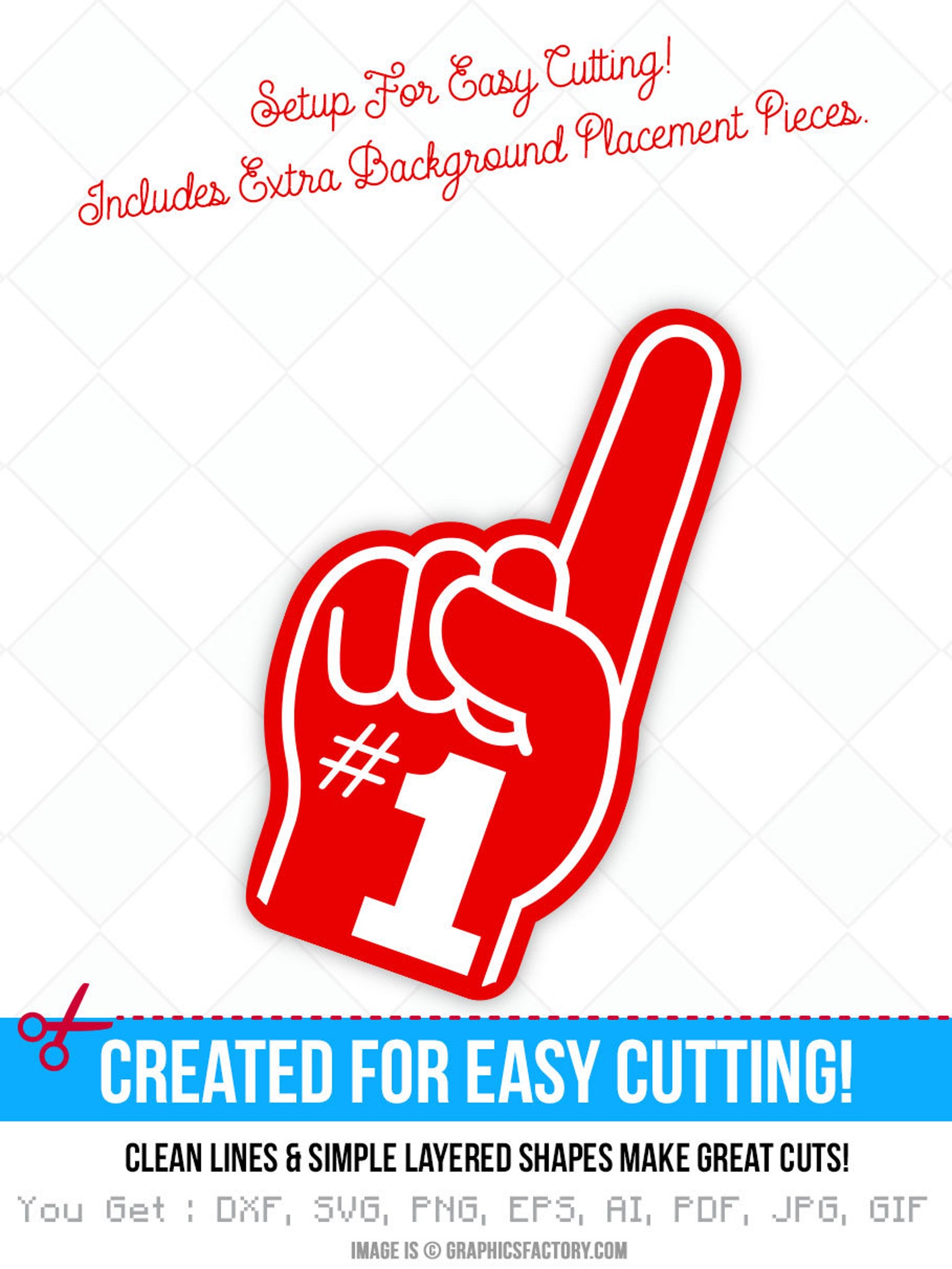 Number One Fan Svg 1 Fan Hand Dxf Sports Team Svg Jpg - Etsy