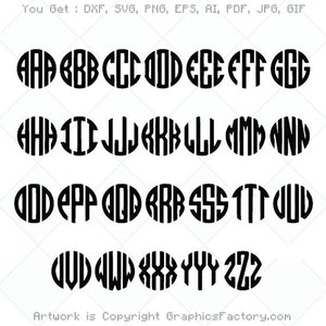 Svg Monogram Font Files, Svg Initials, SVG Cut Files, Svg Letters, Svg ...