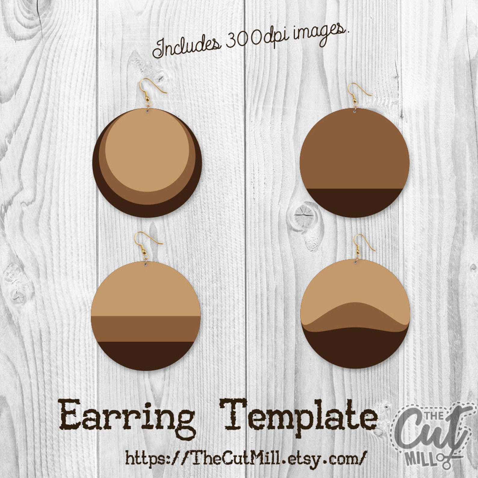 Stacked Circle Earring SVG File Stacked Earring Template - Etsy