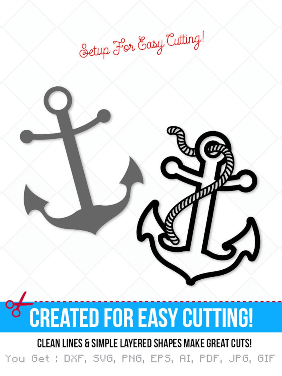 Anchor Svg, Anchor Dxf, Nautical Svg, Jpg, Png, Eps, Ai Cutting Files ...
