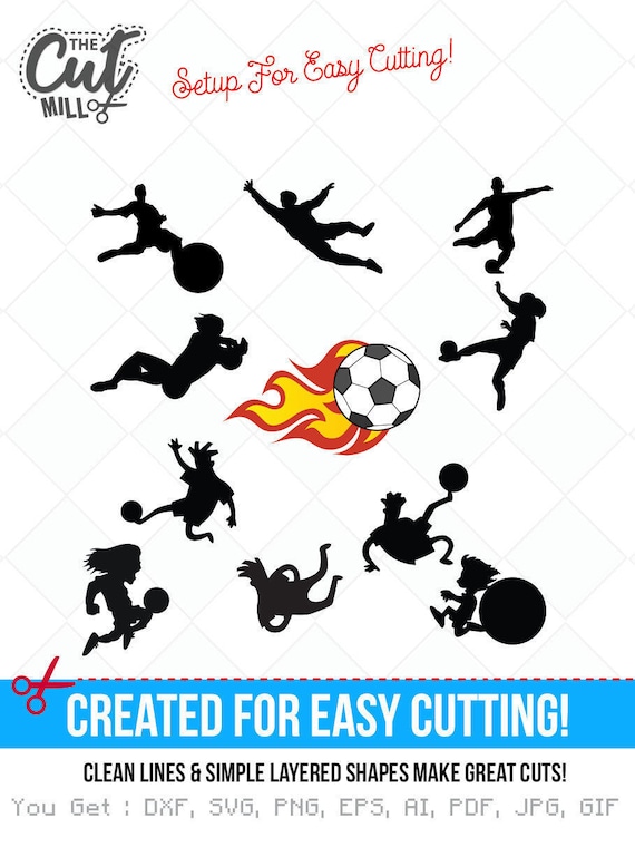 Soccer svg soccer DXF Cutting Files Clip art printable | Etsy