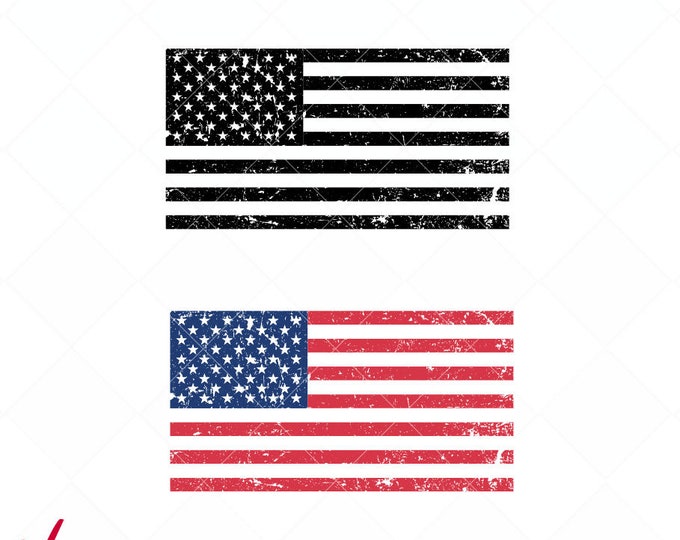 Distressed Flag Svg, Distressed USA Flag Svg File, Clip Art, Printable ...