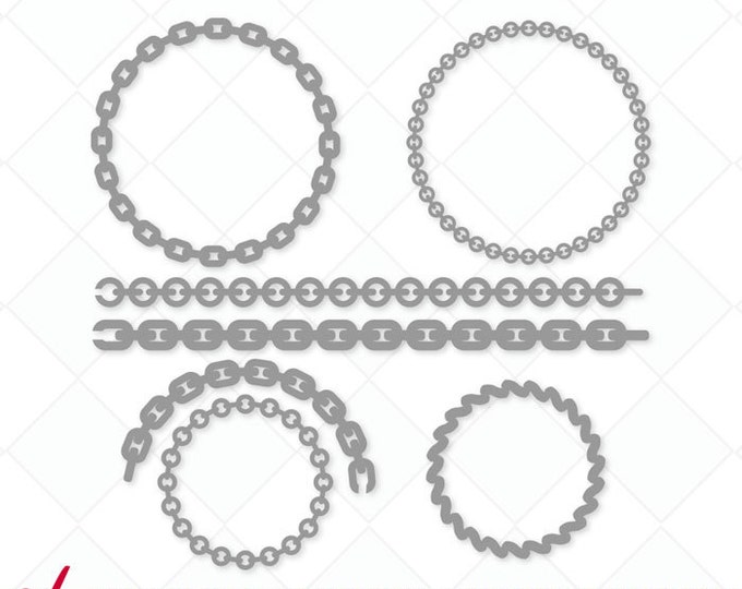 Chain Frame Svg, Chain Border Dxf, Chain Bundle Svg, Jpg, Png, Eps, Ai ...