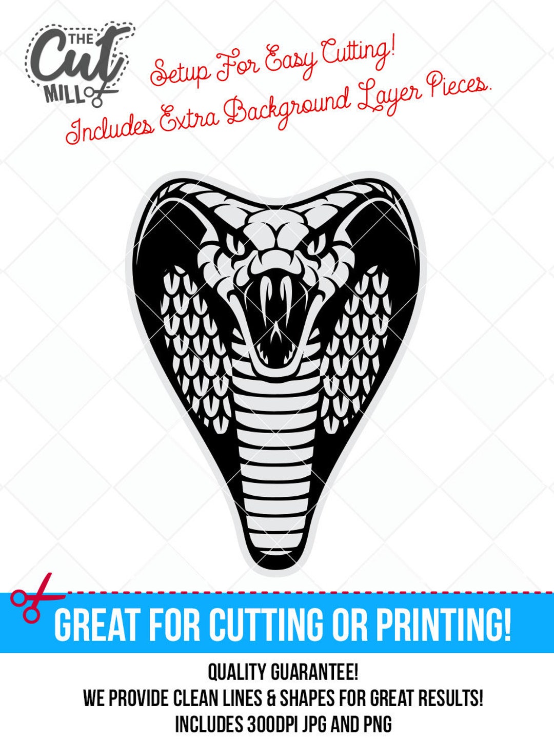 Cobra Svg, Snake Dxf Files, Logo Svg, Jpg, Png, Dxf Cutting Files, Clip ...