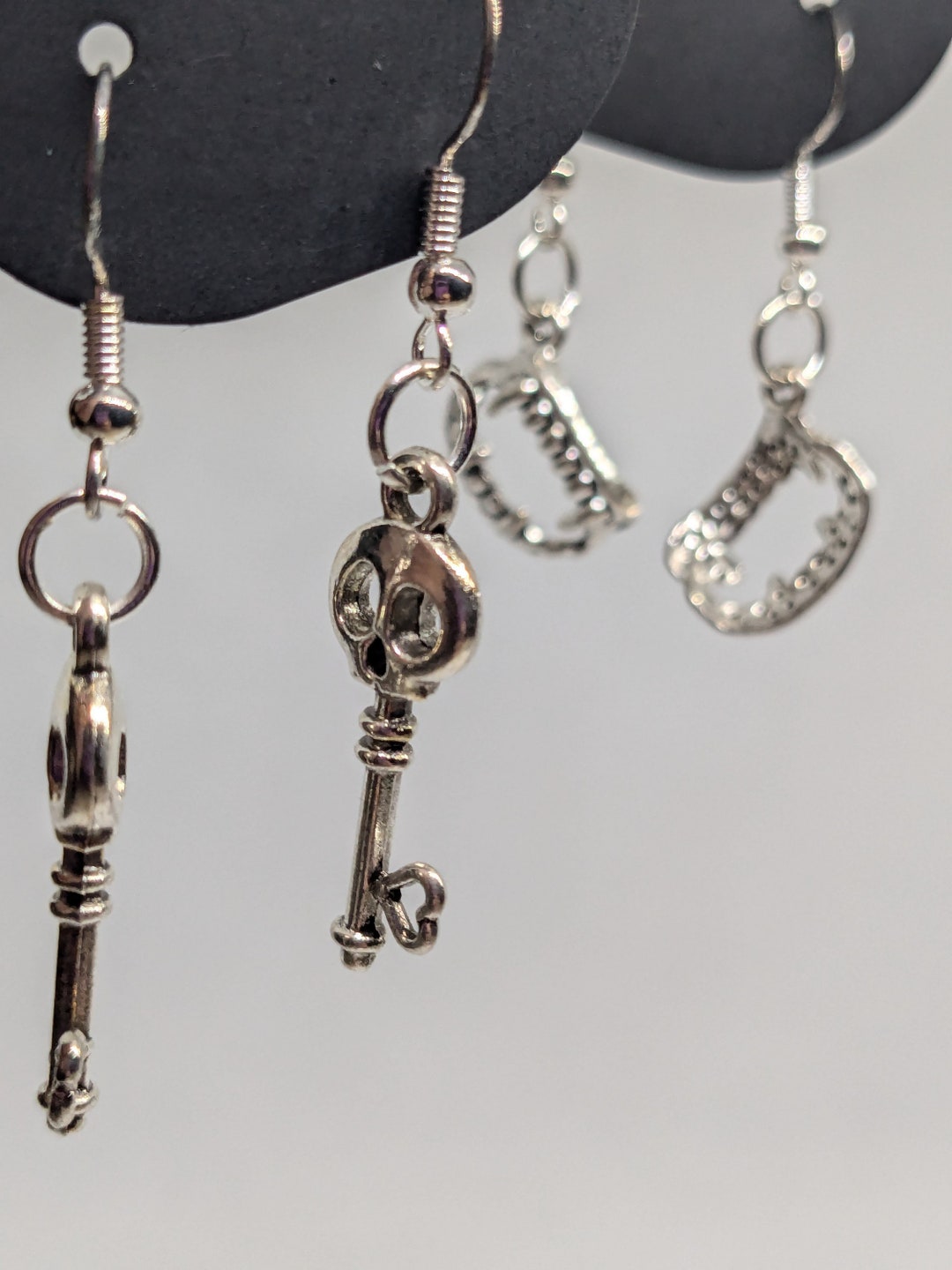 Keys and Teeth Dangling Earring - Etsy