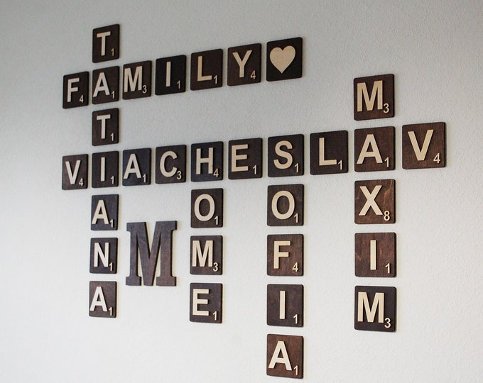 55 Scrabble Tile Wall Art Letters Handmade/customizable Price per Tile ...