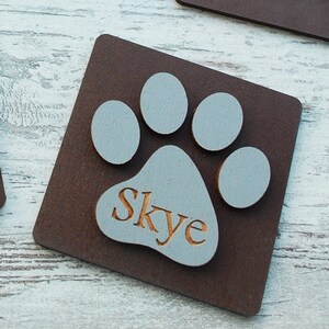 Paw Print Scrabble Wall Art Wooden Gift Custom Pet Name Sign - Etsy