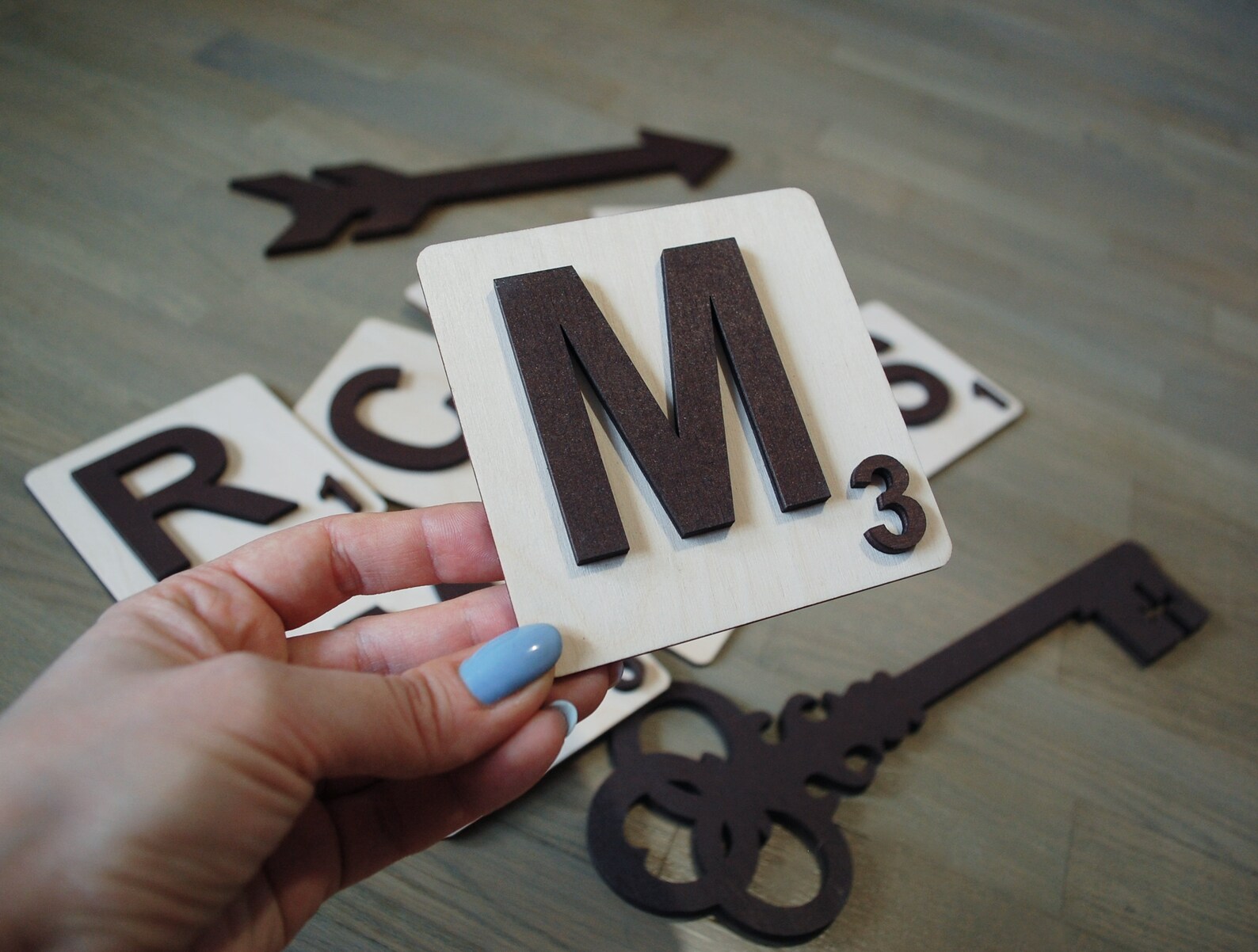 3D Scrabble Tiles Wall Art Wooden Large Scramble Letters for - Etsy