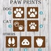 Paw Prints Scrabble Tiles Wall Art Wooden - Etsy
