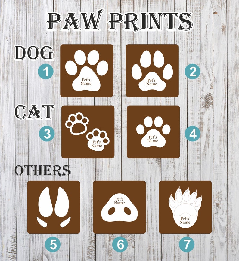 Paw Print Scrabble Wall Art Wooden Gift Custom Pet Name Sign - Etsy