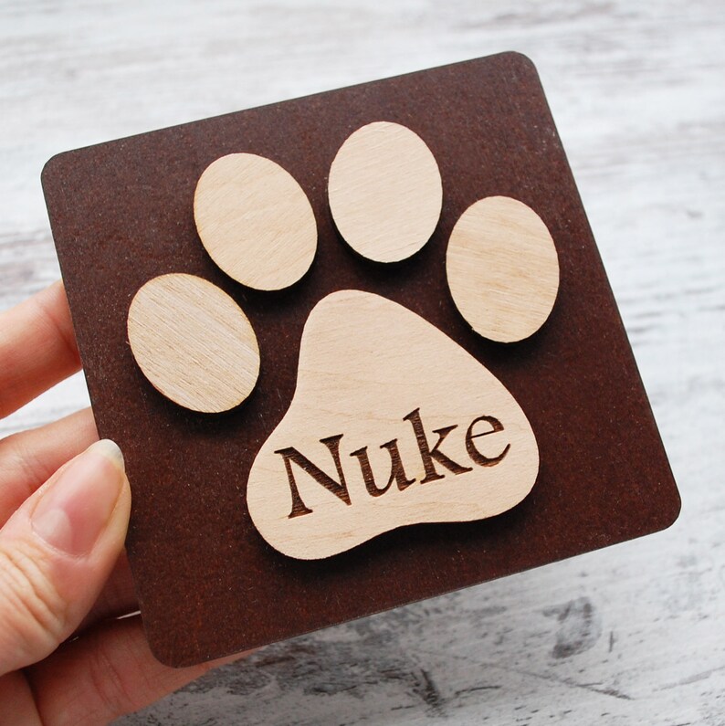 Paw Prints Scrabble Tiles Wall Art Wooden - Etsy