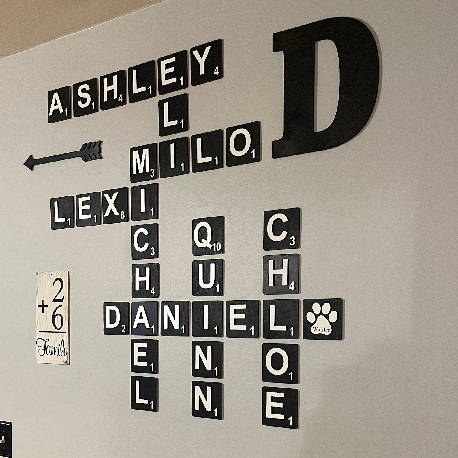 Wooden Crossword Name Wall Puzzle Large Letters for Wall - Etsy