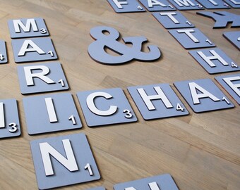 Paw Prints Scrabble Tiles Wall Art Wooden - Etsy