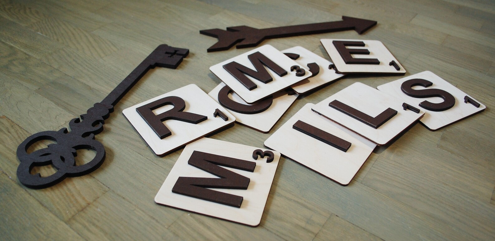 3D Scrabble Tiles Wall Art Wooden Large Scramble Letters for - Etsy