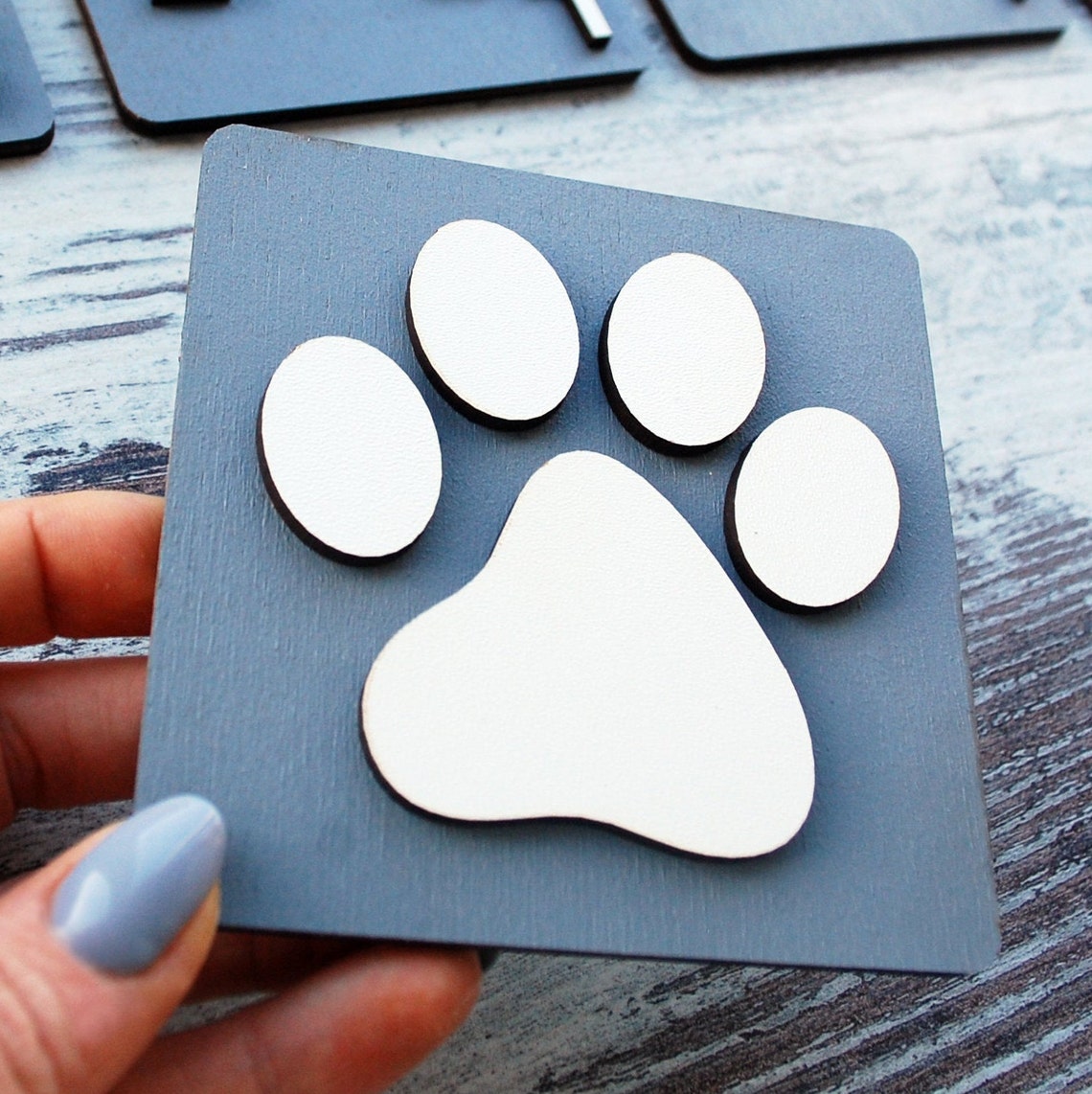 Paw Prints Scrabble Tiles Wall Art Wooden - Etsy