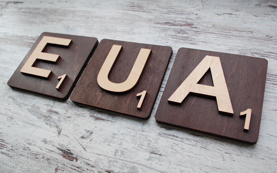 Large Scrabble Letters for Wall Decor Custom Wooden Tiles Set 4x4 - Etsy