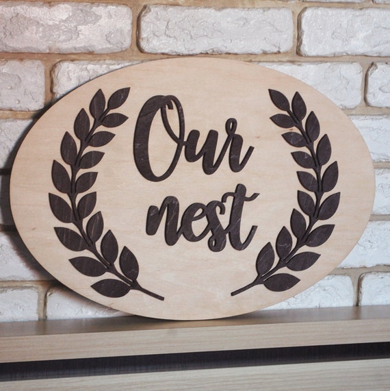 Our Nest Sign for Wall Decor Wooden Large Letters Wall Art 3D - Etsy