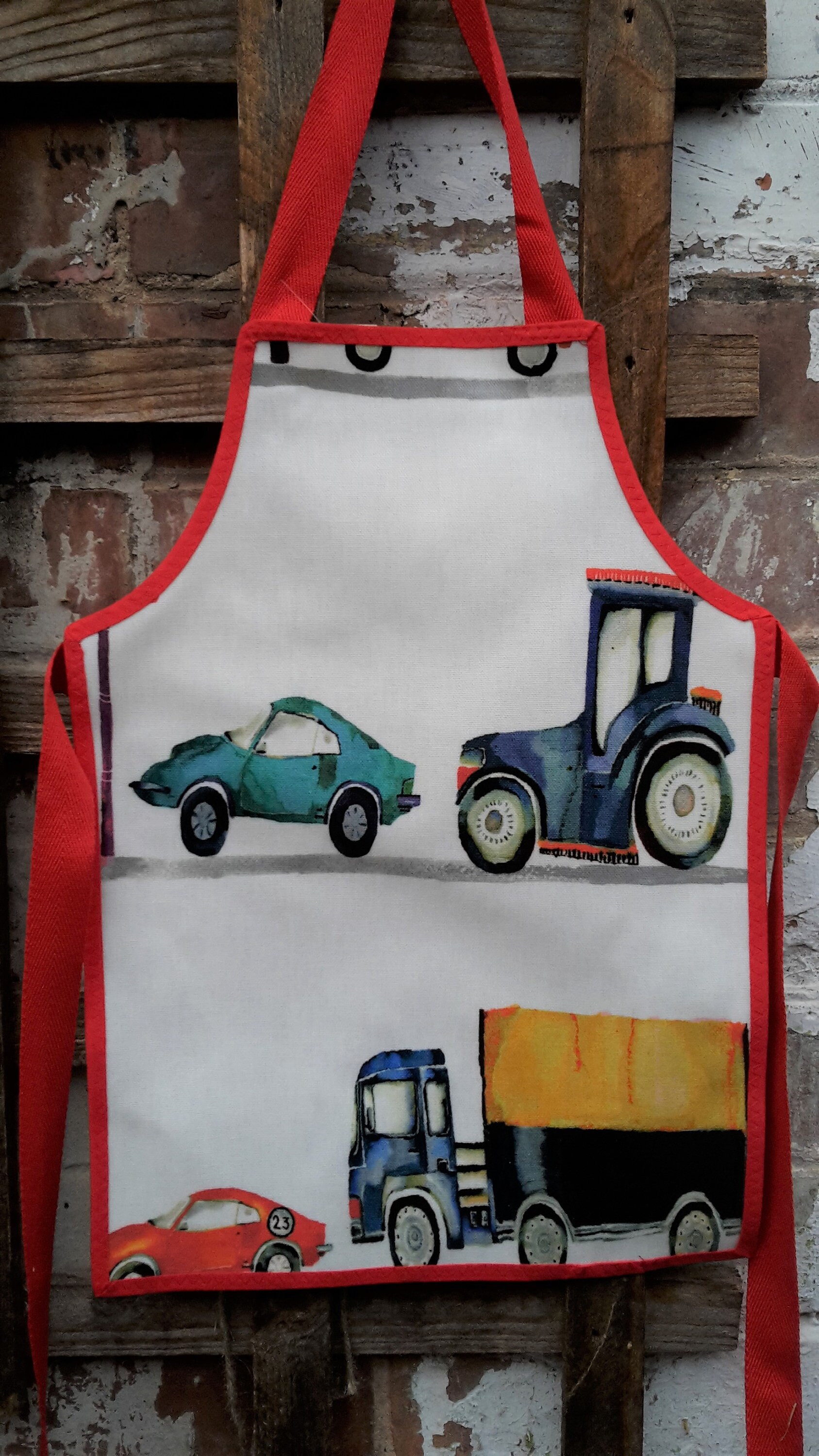 Child's Apron PVC Cars & Lorries in 2 Sizes - Etsy UK