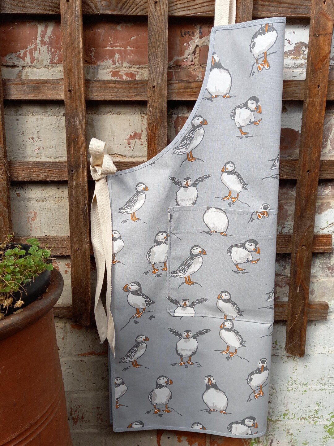 Adult Apron Puffin and Other Designs With Pocket - Etsy UK