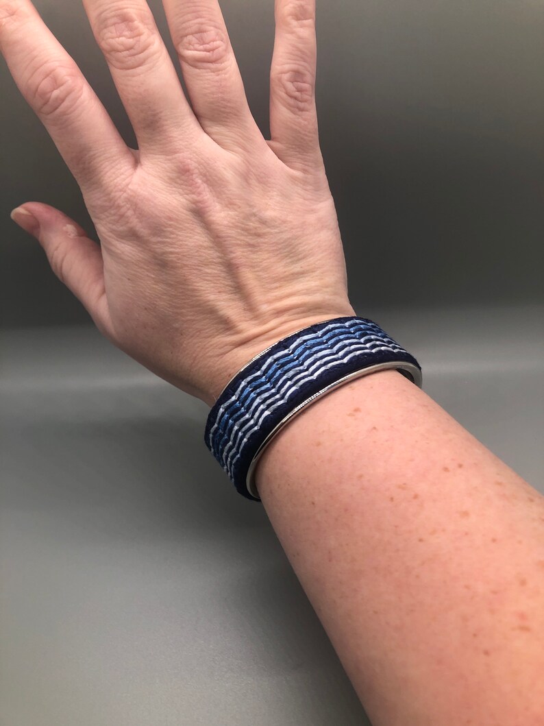 Zigzag Needlepoint Cuff Bracelet - Etsy