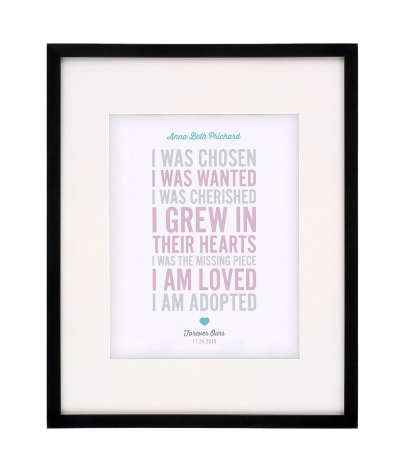 Customizable Adoption Poem Poster - 11x14 Digital File - Etsy