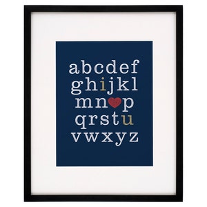 Alphabet "i Love You" Poster - 11x14 - Etsy