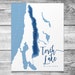 Torch Lake "depth Map" Poster - 11x14 - Etsy