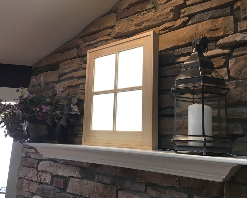 Faux LED Window Light Unfinished Installs ON Wall | Etsy