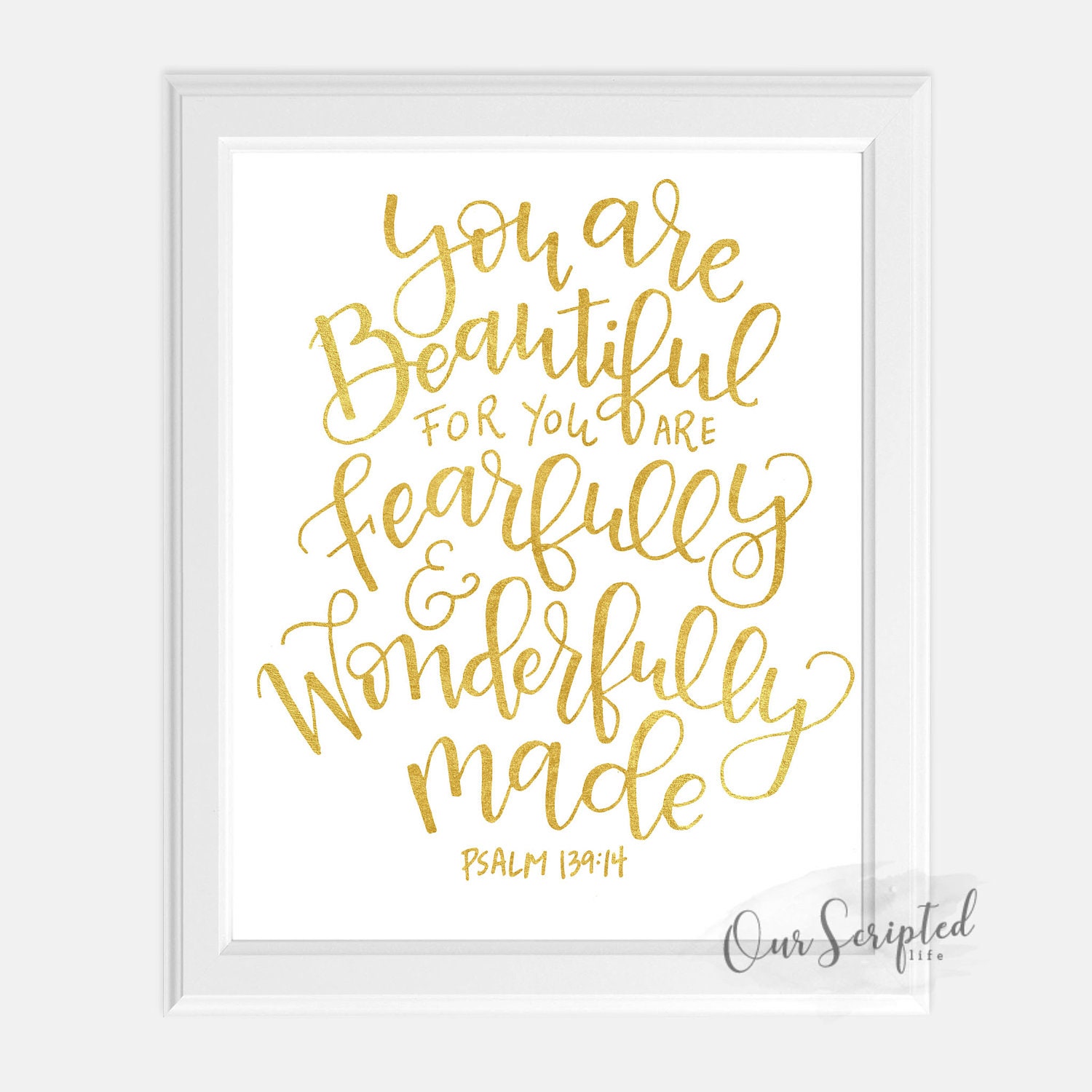 Fearfully and Wonderfully Made. Scripture Inspirational Quote Digital ...